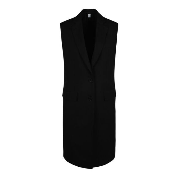 Burberry | Jackets & Coats | Burberry Fredrica Sleeveless Blazer Black ...